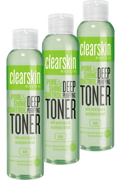 Avon Gözenekleri Derinlemesine Arındıran Tonik 100 Ml. Üçlü Set