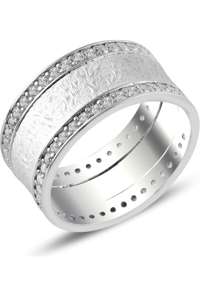 Gümüşhane Silver Zirkon Taşlı Alyans