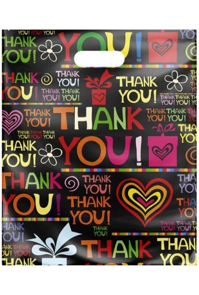 Ecoplast Takvi̇yeli̇ Poşet Thank You 50 'li No:2 (26X38 Cm)
