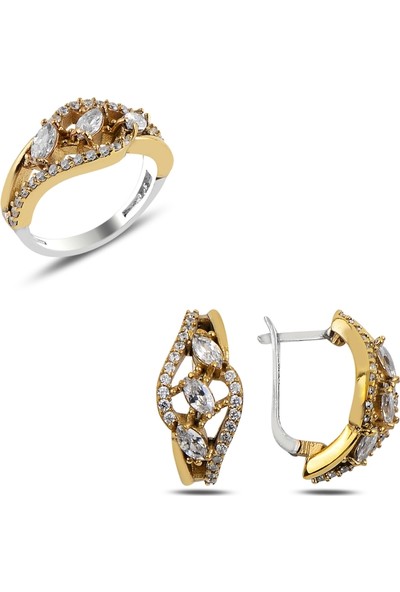 Gümüşhane Silver Zirkon Taşlı Otantik Set