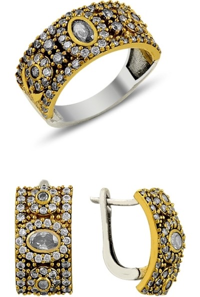 Gümüşhane Silver Otantik Zirkon Taşlı Set