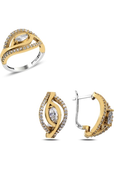 Gümüşhane Silver Zirkon Taşlı Otantik Set