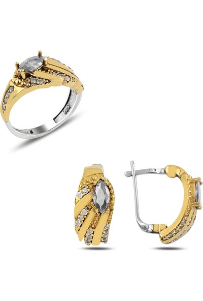 Gümüşhane Silver Zirkon Taşlı Otantik Set