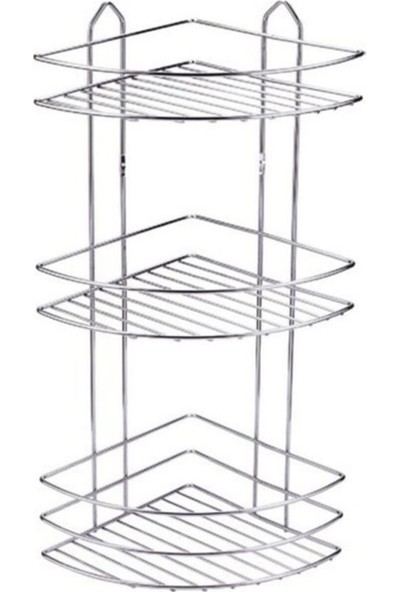 Eba Life 3 Katlı Banyo Köşeliği Lüks Şampuanlık Duş Rafız