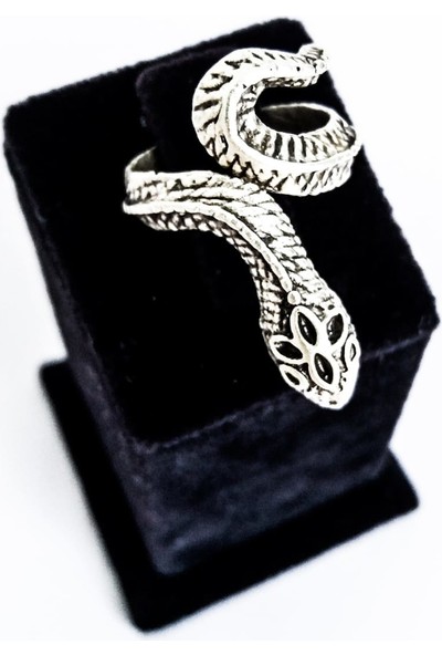 Antique Dolunay Antik Gümüş Kaplama El Yapımı Unisex Ayarlanabilir Şık Tasarım Yılan Yüzük Antique Dolunay Antik Gümüş Kaplama El Yapımı Unisex Ayarlanabilir Şık Tasarım Yılan Yüzük
