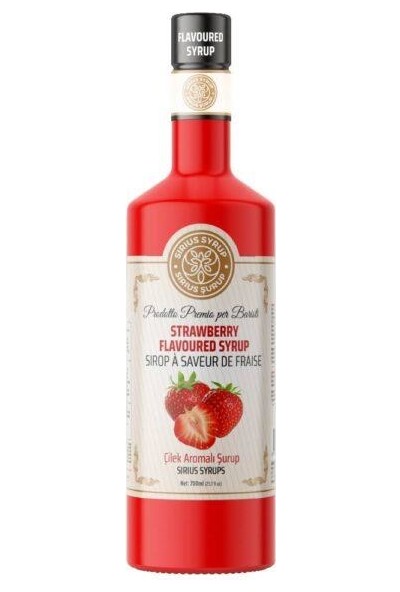 Sirius Kahve Premium Çilek Aromalı Şurup 700 ml Cam Şişe Sirius Kahve Premium Çilek Aromalı Şurup 700 ml Cam Şişe