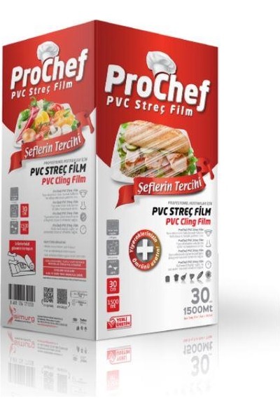 Prochef Streç Film 30 x 1500 mt 8 Mic.