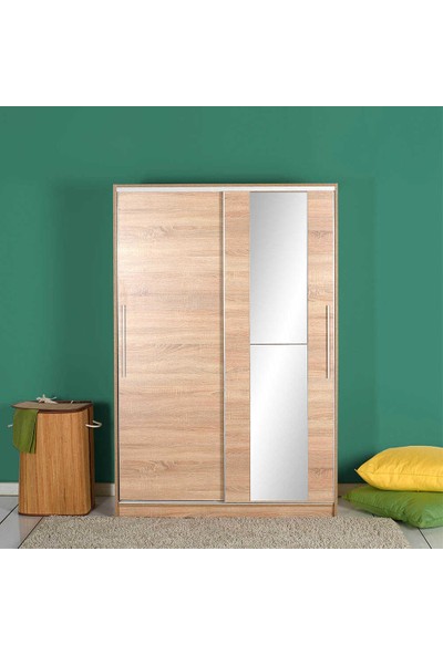 Adore Aynalı Sürgülü Gardırop - Sonoma