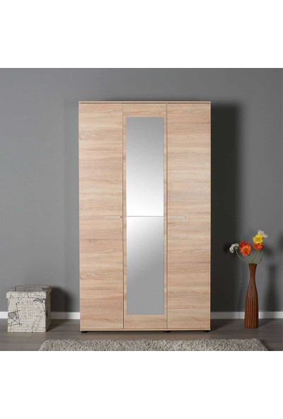 Adore Trendline 3 Kapılı Aynalı Gardırop - Sonoma
