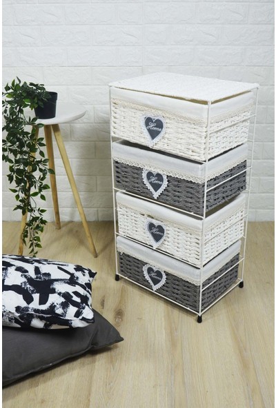 Kuzey Home Hasır 4 Çekmeceli Sebzelik Kuzey Home Hasır 4 Çekmeceli Sebzelik