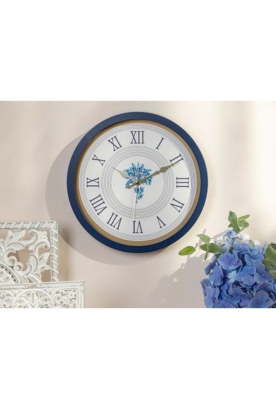 English Home Bouquet Duvar Saati 30 cm Gold