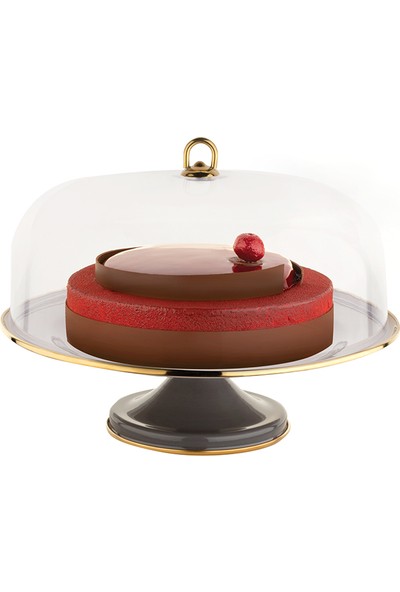 English Home Perro Emaye Kek Standı 30 cm Gri - Bej English Home Perro Emaye Kek Standı 30 cm Gri - Bej