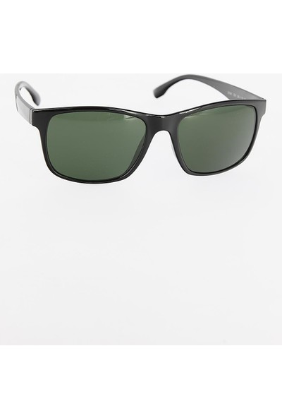 Ebijuteri Siyah Renk Dikdörtgen Yeşil Renk Camlı Çerçeveli Erkek Güneş Gözlüğü