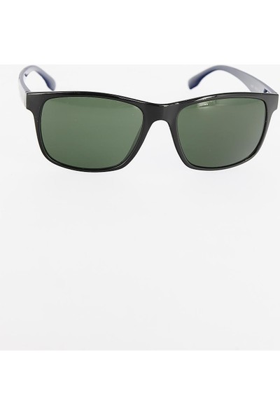 Ebijuteri Siyah Dikdörtgen Yeşil Renk Camlı Çerçeveli Erkek Güneş Gözlüğü