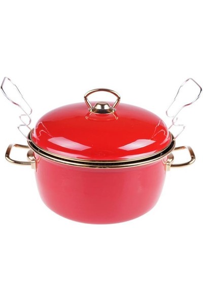 Taşev Kayra Kırmızı 22 cm Kızartma Tenceresi T1976