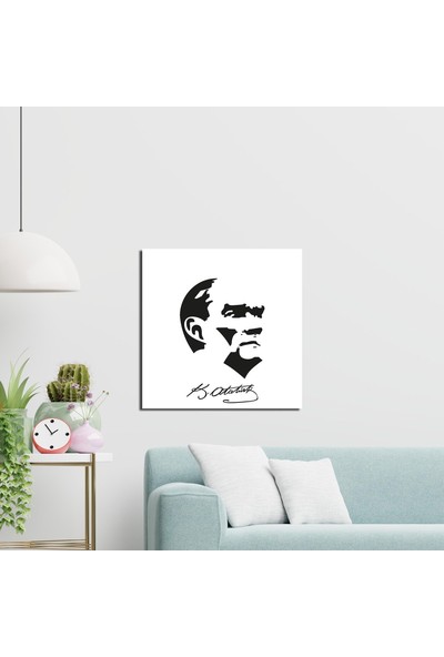 Mrv Dekor Atatürk Imzalı Cam Tablo Temperli Cam