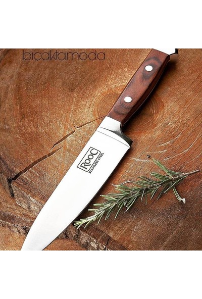 Rooc Ahşap Saplı Pimli Geniş Bıçak 30CM Rooc Ahşap Saplı Pimli Geniş Bıçak 30CM