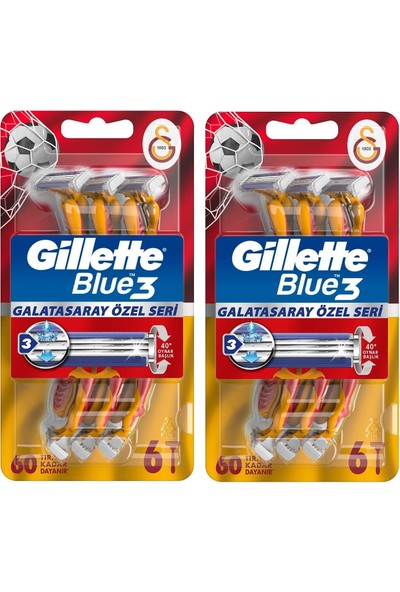 Gillette Blue3 6lı Galatasaray Taraftar Paketi x 2 Adet Gillette Blue3 6lı Galatasaray Taraftar Paketi x 2 Adet