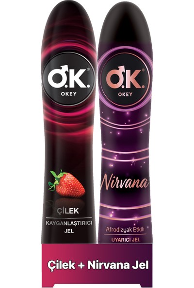 Okey Kayganlaştırıcı Jel Çilek 100 Ml+Okey Nirvana Kayganlaştırıcılı Jel 100ML Okey Kayganlaştırıcı Jel Çilek 100 Ml+Okey Nirvana Kayganlaştırıcılı Jel 100ML