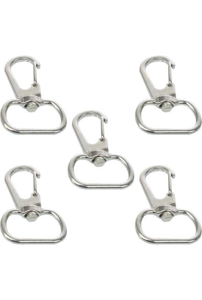 Spagettiyarn 5'li Paket Anahtarlık Klipsi Gümüş Spagettiyarn 5'li Paket Anahtarlık Klipsi Gümüş