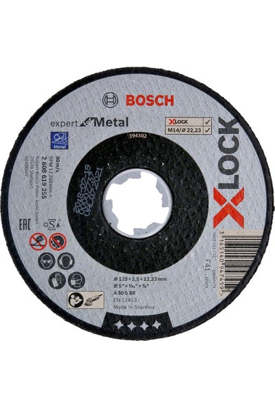 Bosch X-Lock 125*2,5 Expert For Metal Düz Kesici - 2608619255 Bosch X-Lock 125*2,5 Expert For Metal Düz Kesici - 2608619255