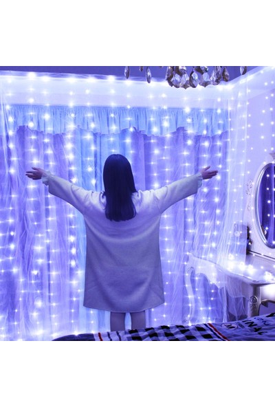 Xolo 10 Metre Beyaz 8 Fonksiyonlu Perde LED Saçak LED Dekoratif Dış Mekan Ledi Işığı Xolo 10 Metre Beyaz 8 Fonksiyonlu Perde LED Saçak LED Dekoratif Dış Mekan Ledi Işığı