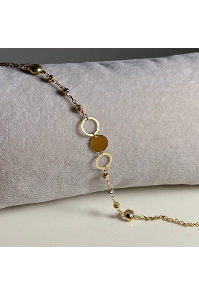 Hür Gold 14 Ayar Altın Halkalı Çıtır Bileklik