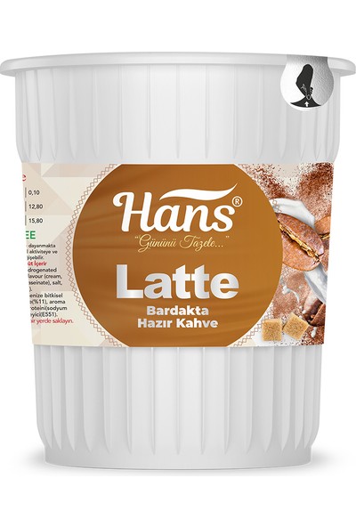 Hans Latte Hazır Kahve Bardakta x6 Adet Hans Latte Hazır Kahve Bardakta x6 Adet