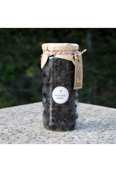 No.35 Urla Atelier Ev Yapımı Tuzsuz Siyah Sele Zeytin 400 gr