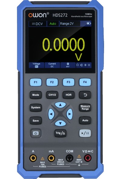 Owon HDS272 El Osiloskopu 2 Kanallı Multimetre (Yurt Dışından) Owon HDS272 El Osiloskopu 2 Kanallı Multimetre (Yurt Dışından)