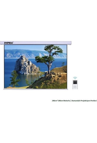 Everest PSEB240 240 x 200 cm Motorlu Projeksiyon Perdesi