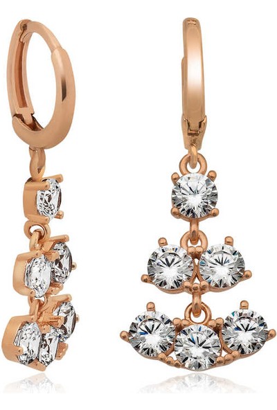 Gumush Gümüş Sıra Taşlı Küpe