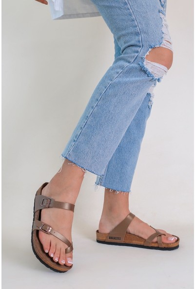 Luiz Yeni Sezon Birkenstock Model Terlikler Bakir