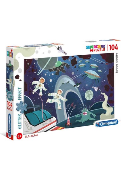 Clementoni 104 Parça Puzzle : Glitter Effect Space Oddity