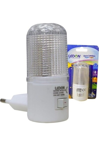 Zayrok Ledon LD-9012 Ledli Gece Lambası Anahtarlı 0.5W Zayrok Ledon LD-9012 Ledli Gece Lambası Anahtarlı 0.5W
