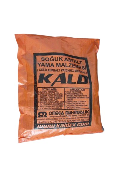 Kald Soğuk Asfalt Yama Malzemesi 25 kg Siyah Kald Soğuk Asfalt Yama Malzemesi 25 kg Siyah