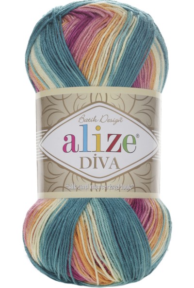 Alize Diva Batik 4572 Sılky Effect 100 Gr. Alize Diva Batik 4572 Sılky Effect 100 Gr.