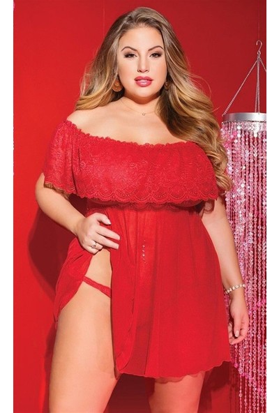 Bernam Butik Üst Kısmı Dantel Alt Kısmı Likralı Tül Fantazi Büyük Beden Gecelik Bernam Butik Üst Kısmı Dantel Alt Kısmı Likralı Tül Fantazi Büyük Beden Gecelik