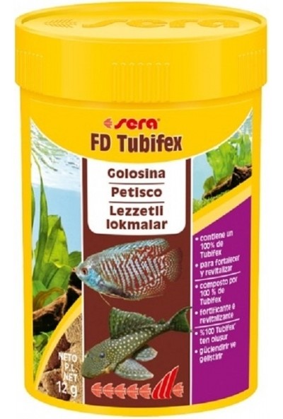 Sera Fd Tubifex Kurutulmuş Tubifex Kurt 100 ml Balık Yemi