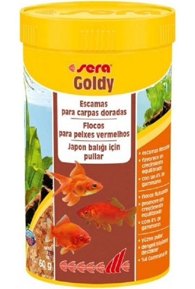 Sera Goldy Japon Balıkları Için Pul Yem 250 ml Sera Goldy Japon Balıkları Için Pul Yem 250 ml