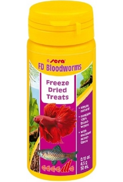 Sera Fd Bloodworms Kurutulmuş Kan Kurdu 50 ml Sera Fd Bloodworms Kurutulmuş Kan Kurdu 50 ml