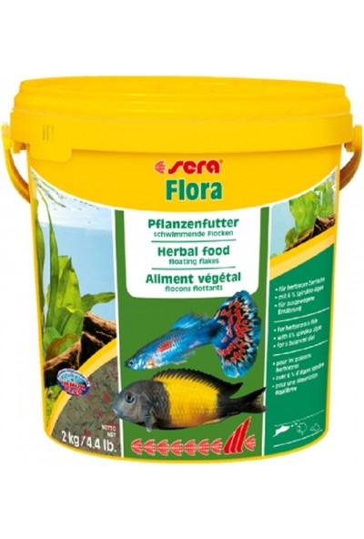 Sera Flora Bitkisel Pul Yem 10 Lt 2 kg Kova