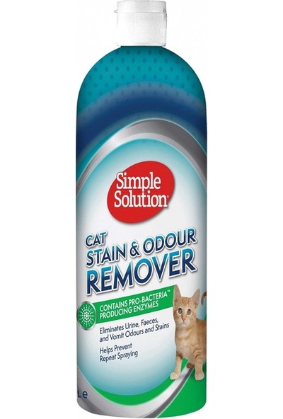 Simple Solution Kediler Için Leke ve Koku Giderici 1 Lt Simple Solution Kediler Için Leke ve Koku Giderici 1 Lt