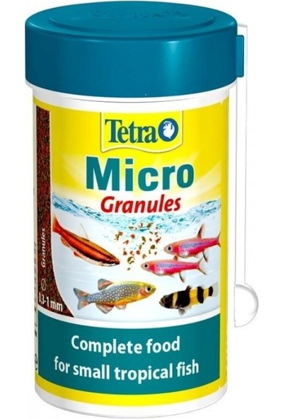 Tetra Micro Granules 100 ml Balık Yemi 0,3-1,0mm Tetra Micro Granules 100 ml Balık Yemi 0,3-1,0mm