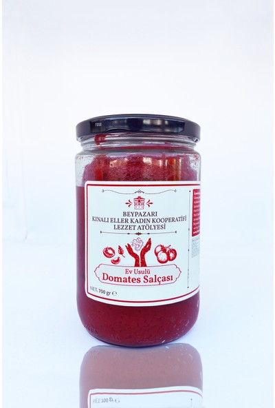 Kınalı Eller Kadın Kooperatifi Beypazarı Ev Usulü Doğal Domates Salçası 700 gr