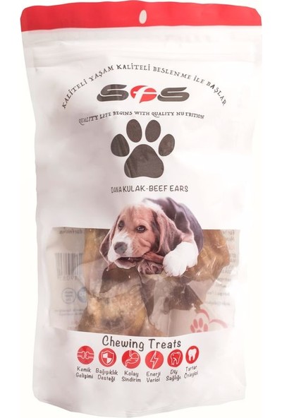 SFS Doğal Kurutulmuş Köpek Ödülü Dana Kulak 2 Adet SFS Doğal Kurutulmuş Köpek Ödülü Dana Kulak 2 Adet