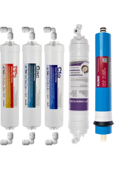 Sulook LG Su Arıtma Cihazı Filtresi 12 Inç Inline Lg Mebran 5 Li Filtre Seti