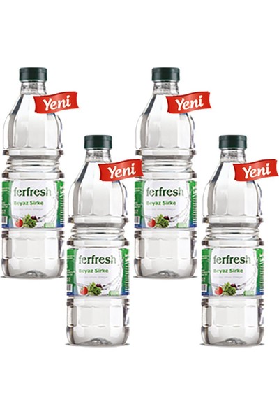 Ferfresh Beyaz Sirke 1 lt Pet Şişe 4 Adet