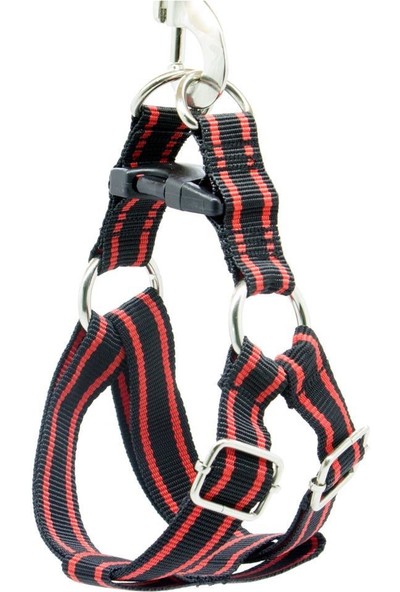 Petviya Ayarlanabilir Köpek Göğüs Tasması Siyah Kırmızı M Beden Petviya Ayarlanabilir Köpek Göğüs Tasması Siyah Kırmızı M Beden