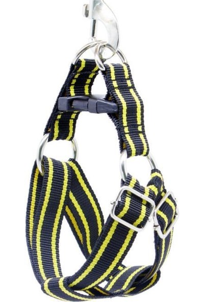Petviya Ayarlanabilir Köpek Göğüs Tasması Siyah Sarı L Beden Petviya Ayarlanabilir Köpek Göğüs Tasması Siyah Sarı L Beden